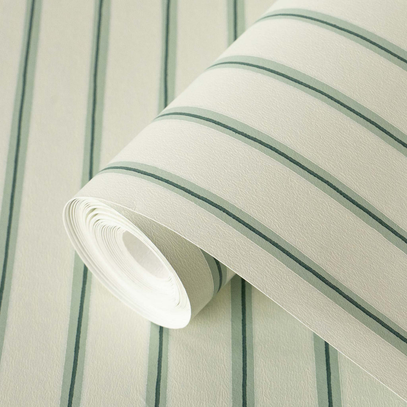 Stig Stripe Wallpaper - Mint – Studio Cathy Nordström